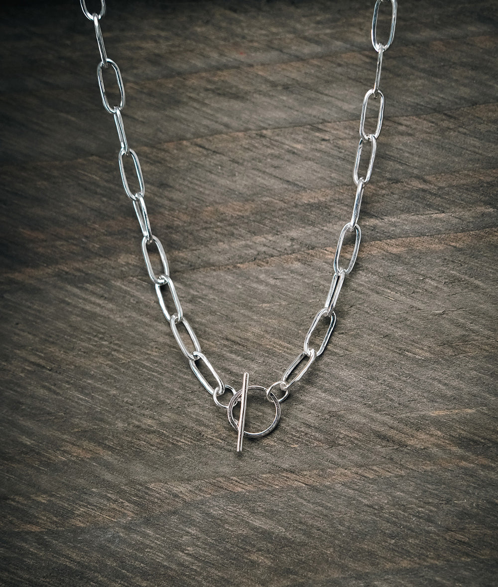 Hand Built Paper Clip Chain in Sterling Silver – crystalrosedesign