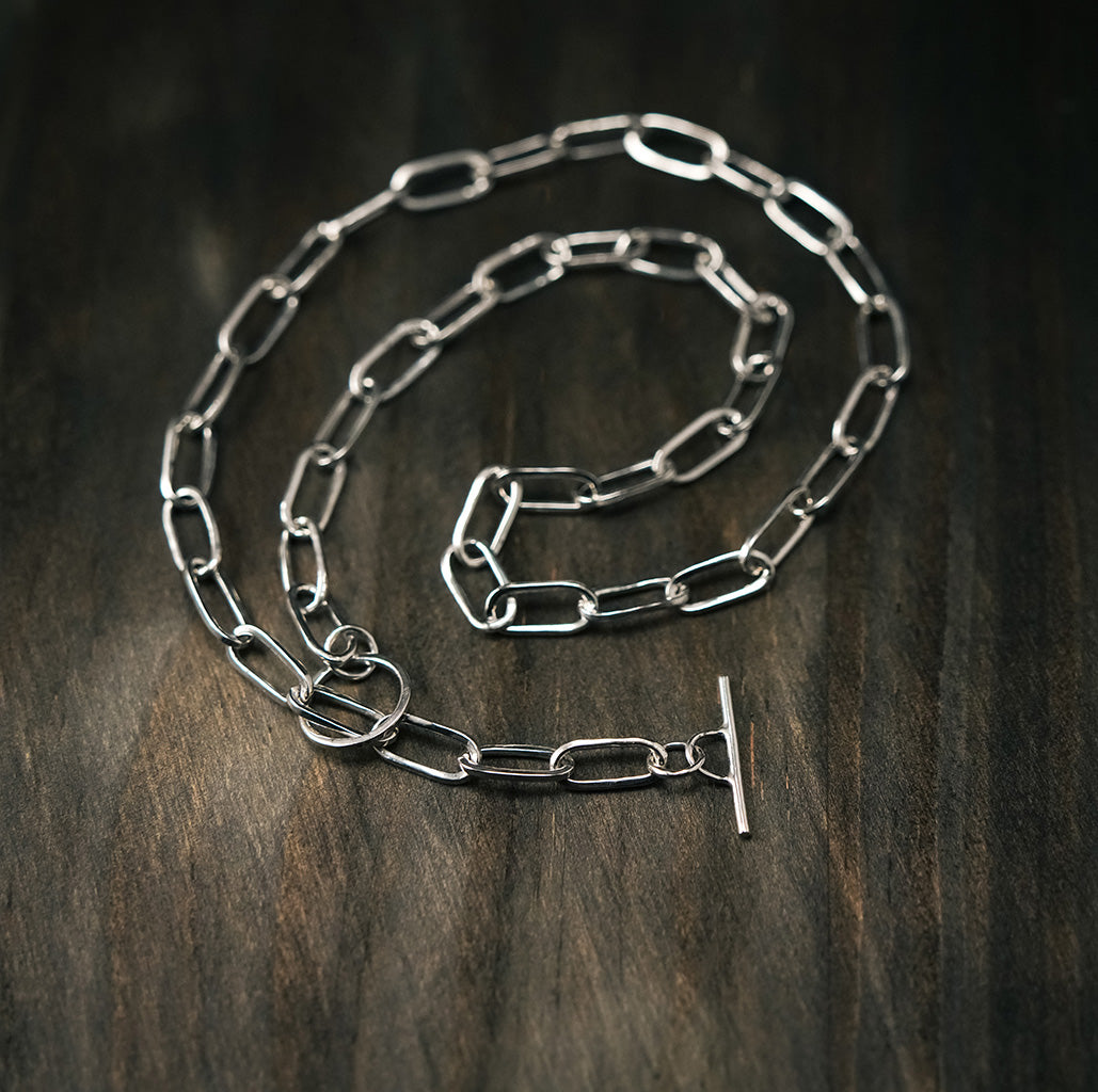 Hand Built Paper Clip Chain in Sterling Silver – crystalrosedesign